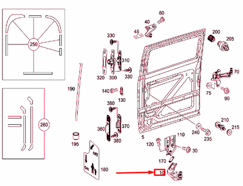 MB VITO W639 Bottom Right Sliding Door Carriage A6397601747 NEW GENUINE ...