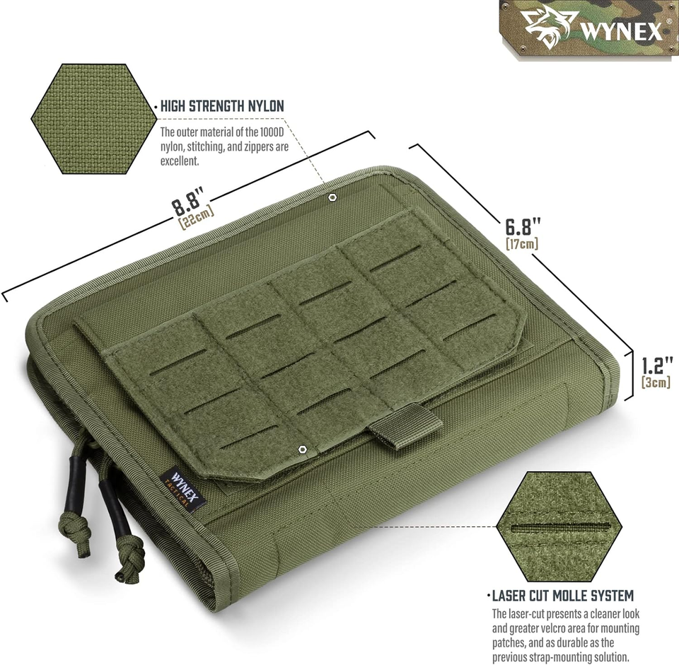 Tactical Folding Admin Pouch, Molle Tool Bag of Laser-Cut Design ...