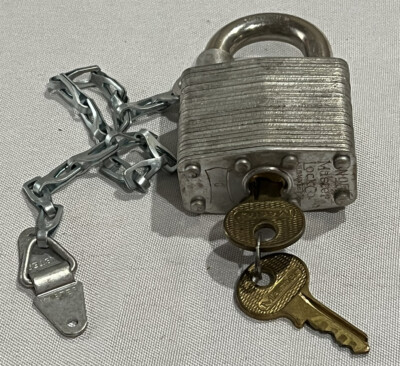 Vintage #5 Master Lock Set Padlock Chain & Keys | eBay