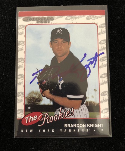 BRANDON KNIGHT 2001 DONRUSS ROOKIE AUTOGRAPHED SIGNED AUTO BASEBALL ...