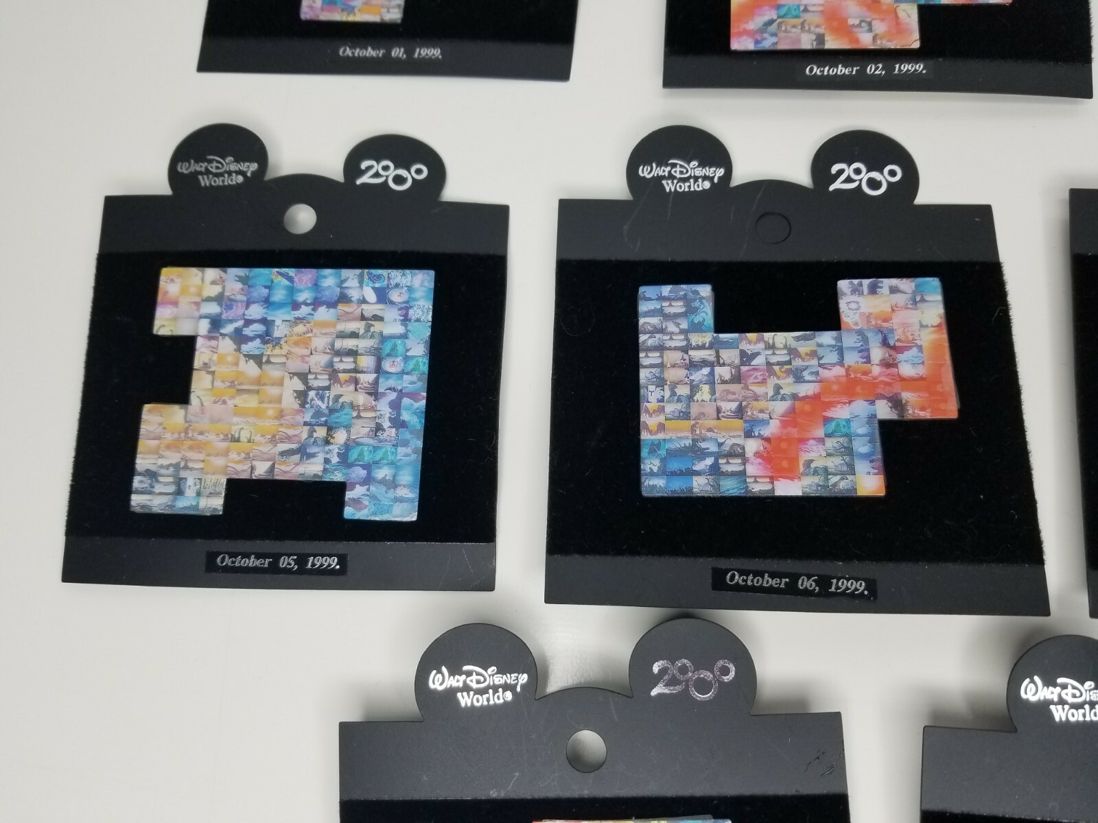 Walt Disney World Epcot 1999 - 2000 PHOTOMOSAIC PIN puzzle pieces SET 1 ...