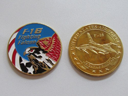 F-16 Fighting Falcon Challenge Coin USAF Fighter Thunderbirds Squadron ...
