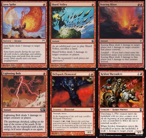 Mono Red Burn Deck - Lava Spike - Lightning Bolt - MTG Magic Gathering ...
