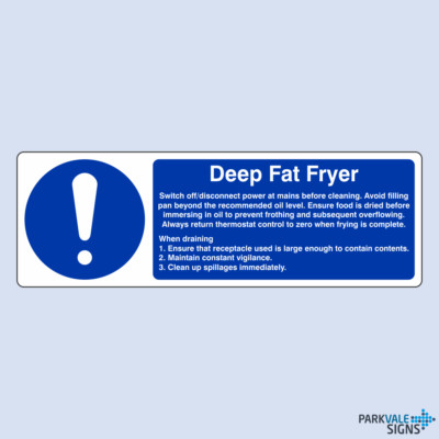 Deep Fat Fryer Sign | eBay UK