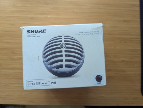 Shure MV5 IOS/USB Condenser Microphone MV5/A-LTG - BRAND NEW! | eBay