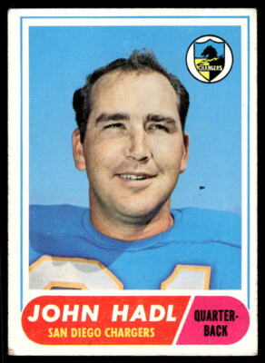 1968 Topps John Hadl #63 San Diego Chargers Football Card | eBay
