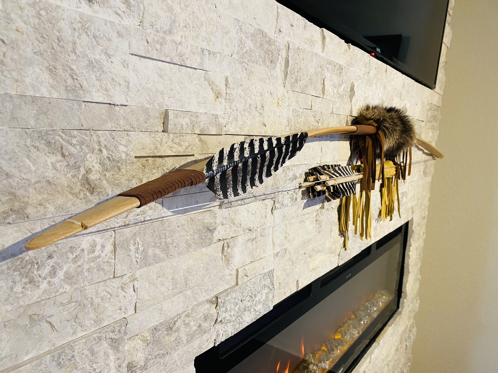 Native American Hickory Bow And Arrow Made By Enrolled Member Of ...