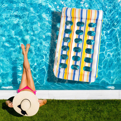 Inflatable Pool Lounger Pool Floatie for Beach Pool Party Toy Men Women ...