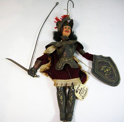 Vintage Antique Italian Sicilian Knight Orlando Marionette Rod Puppet ...