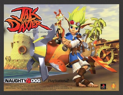 Jak and Daxter The Precursor Legacy Playstation 2 PS2 2001 Game Art ...