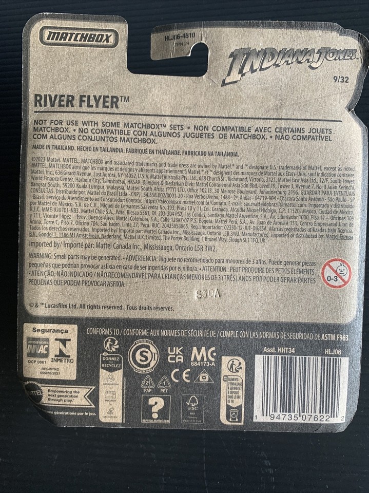 2023 Matchbox Sky Busters 70 Years Indiana Jones River Flyer #9/32 | eBay
