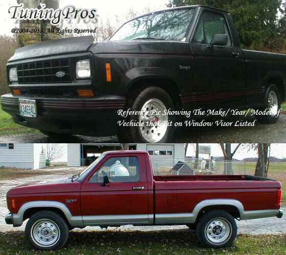 For Ford Ranger 1988-1992 Smoke In-Channel Window Rain Guards Visor ...