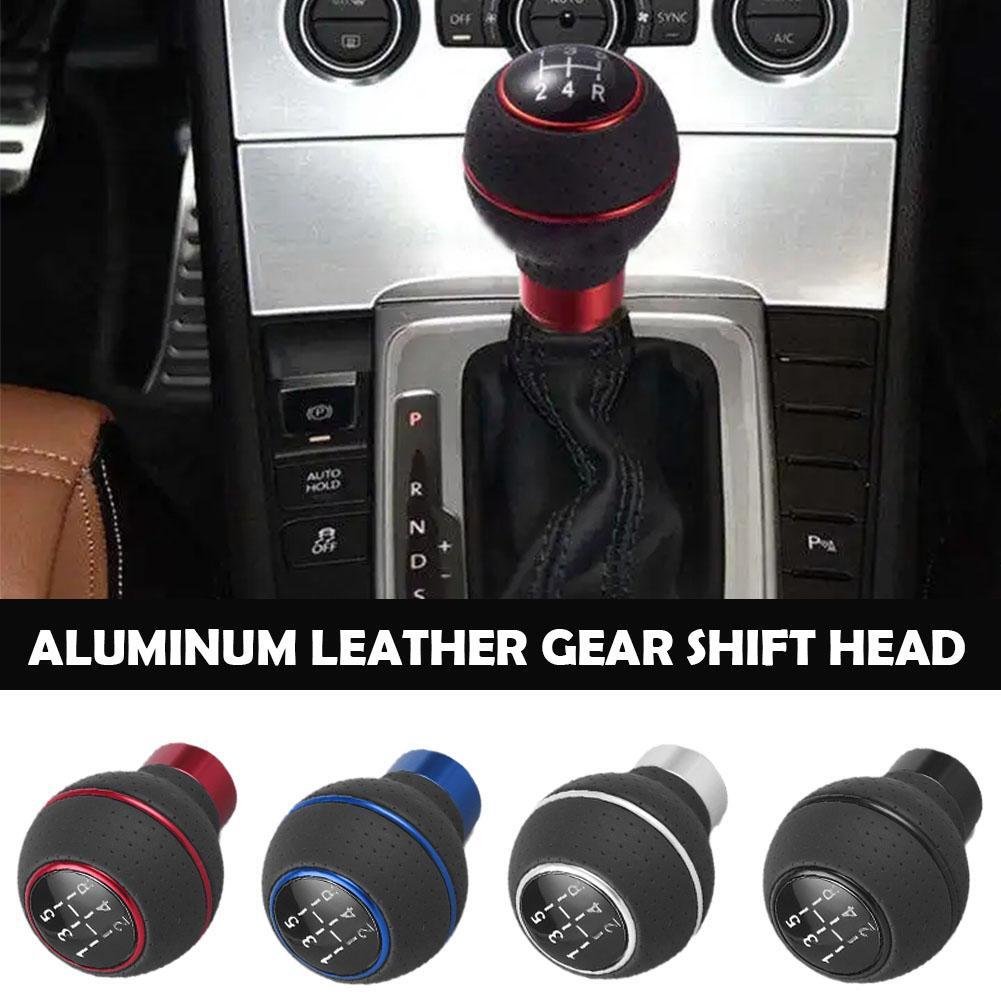 Shift Knob Gear Universal Leather Speed Manual Shifter Car Lever Stick ...