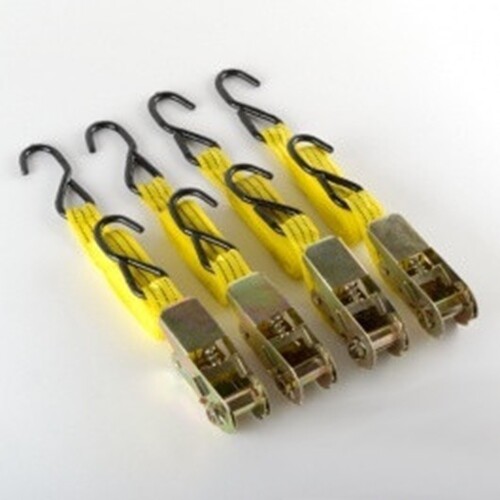 4 Pcs Pack Ratcheting Web Cargo Tie Hold Down Tiedown Strap Rope with ...