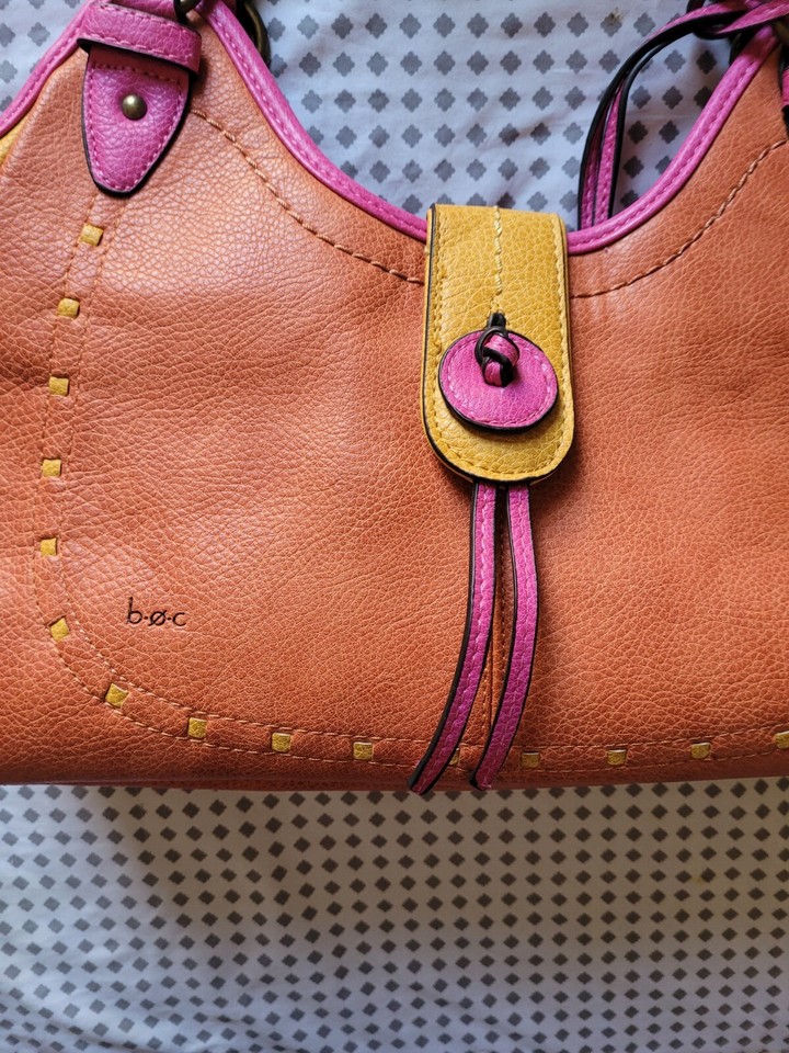 BOC Leather Color-block Shoulder Bag, Nice Used Condition, Funky | eBay