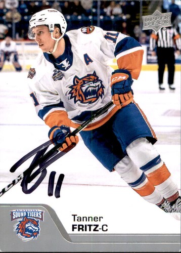 Tanner Fritz Signed Autograph 20/21 Upper Deck AHL card Bridgeport ...