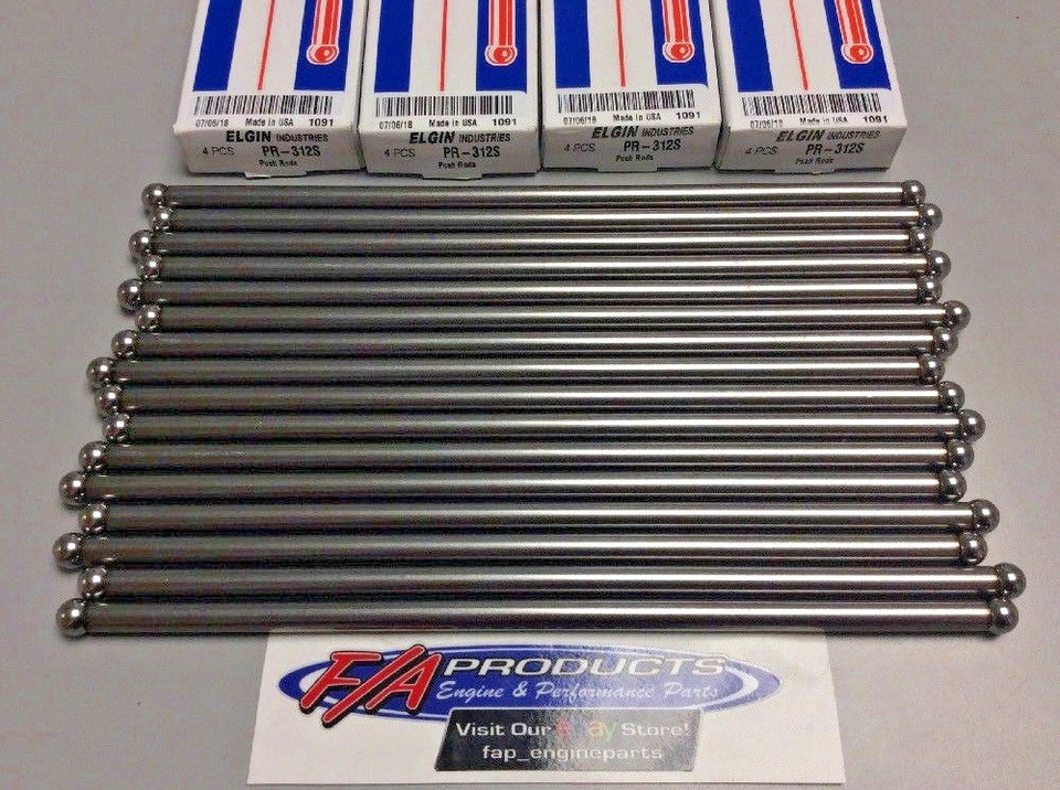 Ford FE 390 352 428 360 332 330 V8 Engines Pushrods Set Of 16 Elgin PR ...