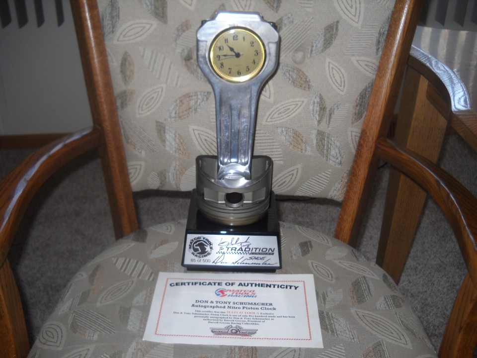 😜😜MATCO TOOLS*NITRO PISTON CLOCK*AUTHOGRAPHED by "DON & TONY SCHUMACHER ...