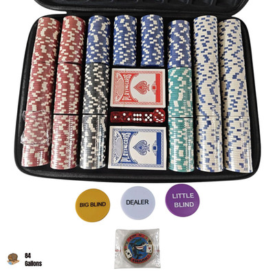 500 Pcs Poker Chip Set with Texas Hold em Chipset, Cards, Dice ...