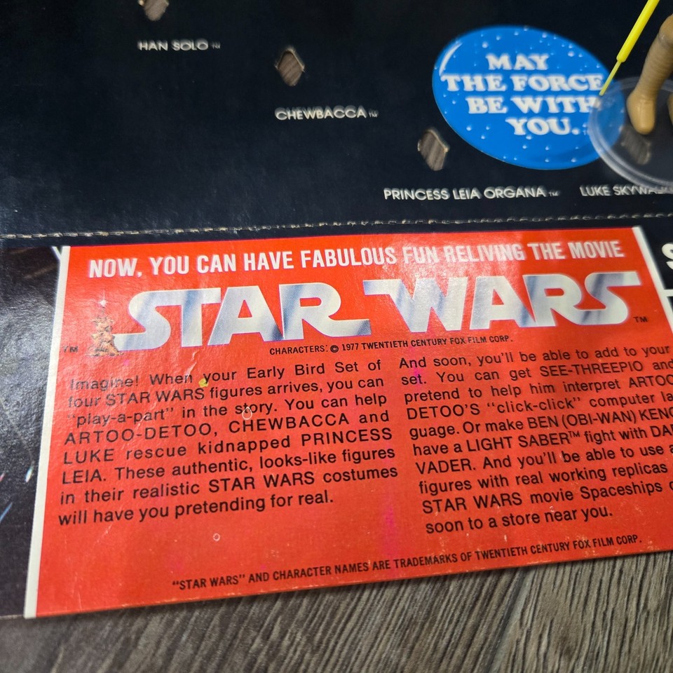 Vintage 1977 Kenner Star Wars Early Bird Certificate Package EXCELLENT ...