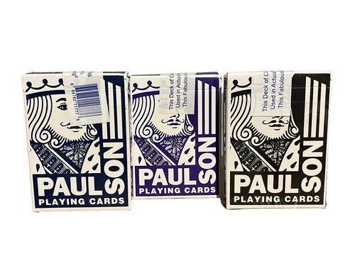 PAULSON Playing Cards Decks Poker Casino Retired Lot of 3 Vintage | eBay