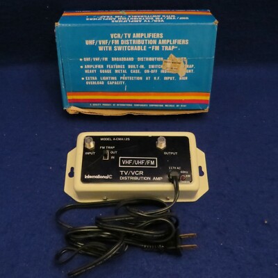 NOS International Components TV/VCR Distribution Amplifier w/ FM Trap ...