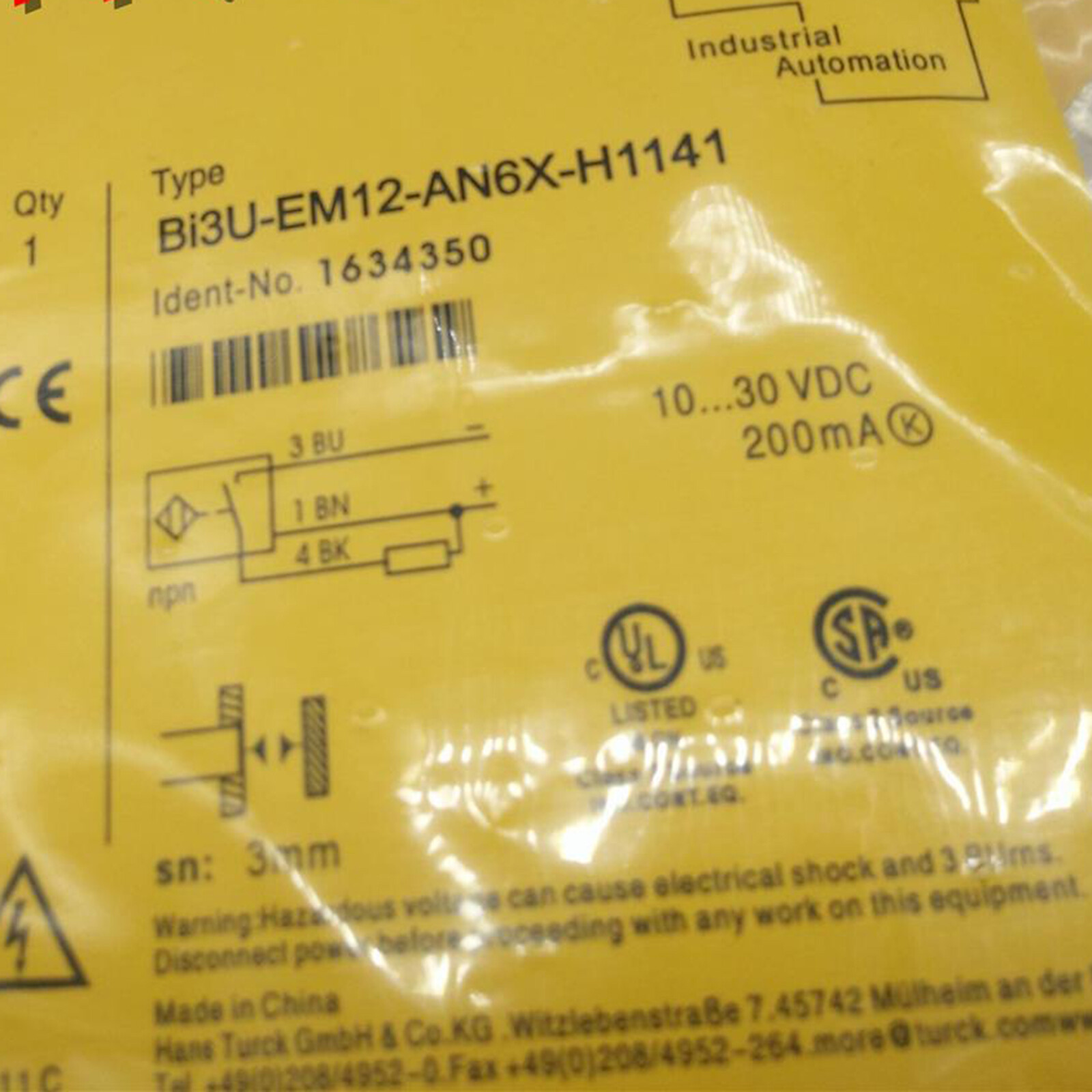 1PC New Turck Proximity Switch Bi3U-EM12-AN6X-H1141 Free shipping#LJ | eBay