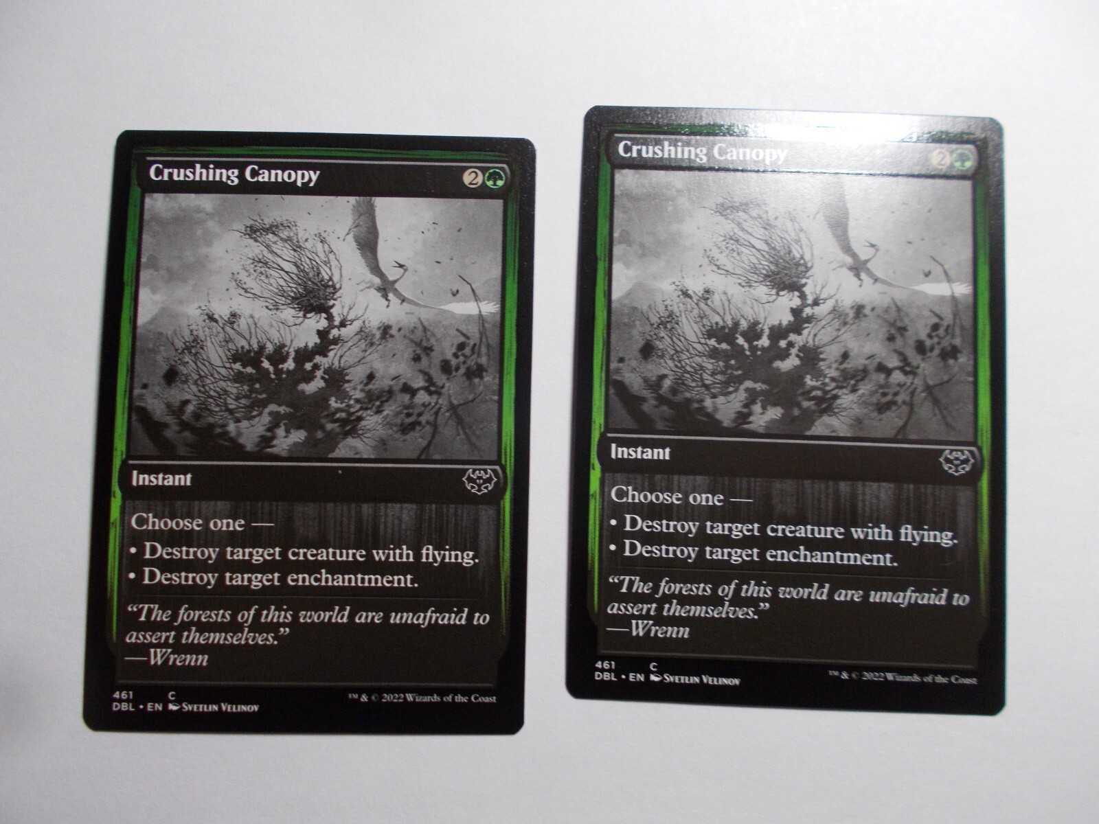 Crushing Canopy x2 MTG Innistrad Double Feature Green Common Instant NM ...