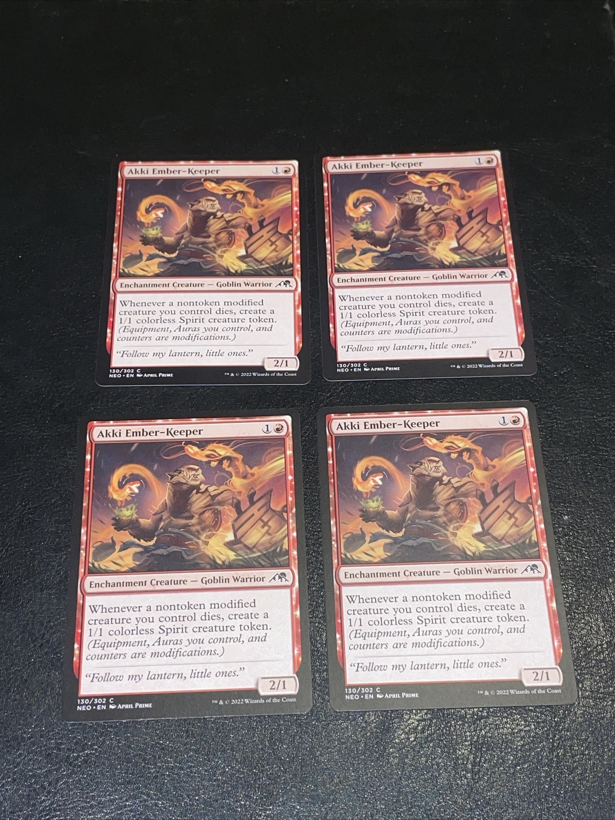 x4 Akki Ember-Keeper NEO MTG 130/302 COMMON M/NM 4x | eBay