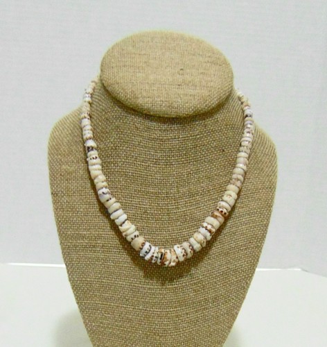 Vintage Hawaii Tiger Puka Shell Necklace Graduated Shell Beads 70's era ...