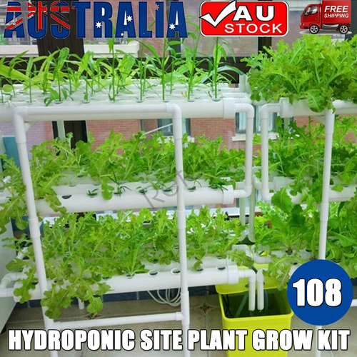 3-4 levels 108 Plant Sites Hydroponic Grow Tool Kits Vegetable Garden ...