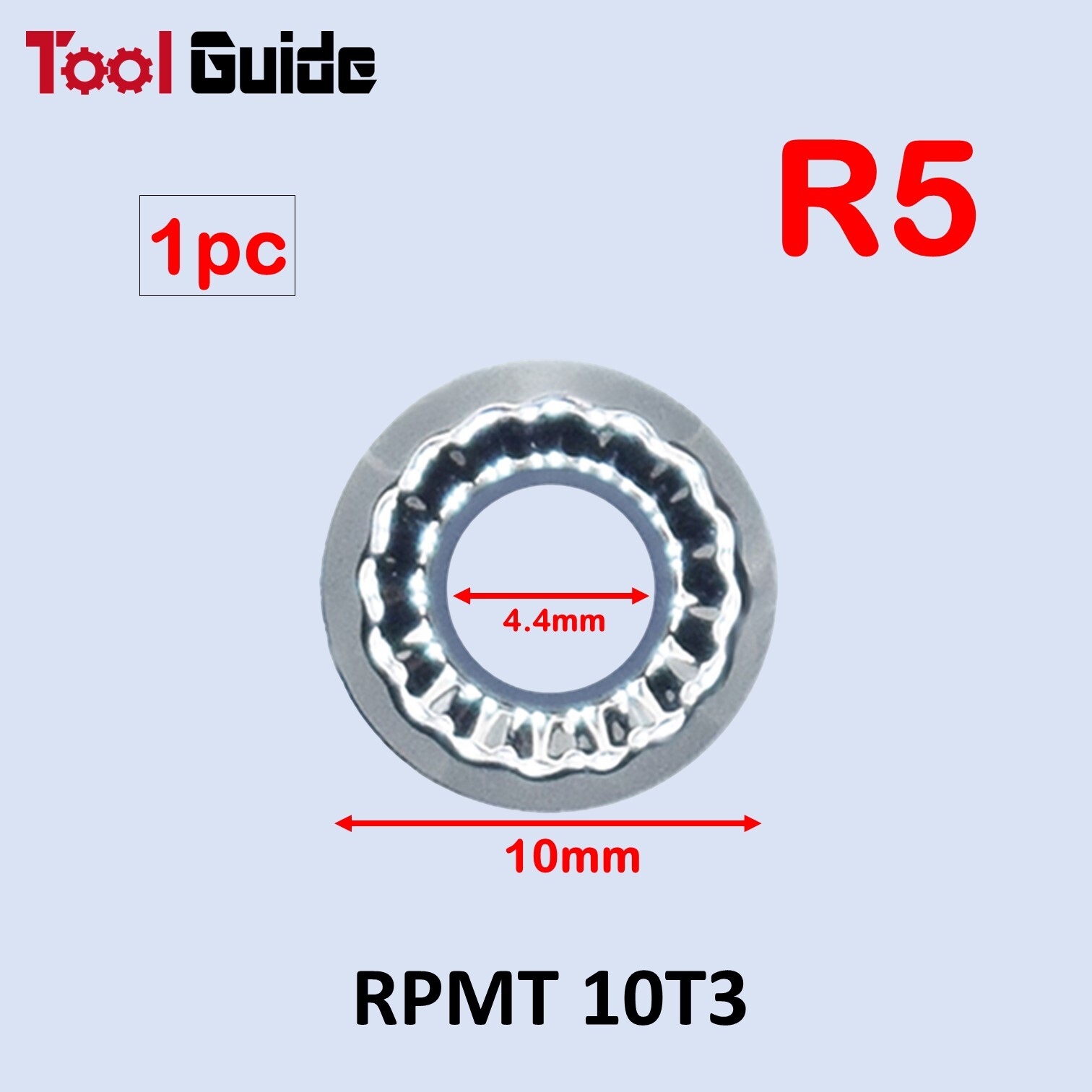 1pc Round RPMT RPGT RPMW 10T3 Indexable Carbide Tip Milling Insert ...