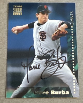 Dave Burba 1994 Topps Team Stadium Club #8 AUTOGRAPHED Card San ...