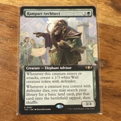 Rampart Architect Commander: Tarkir: Dragonstorm Extended Art Rare MTG ...