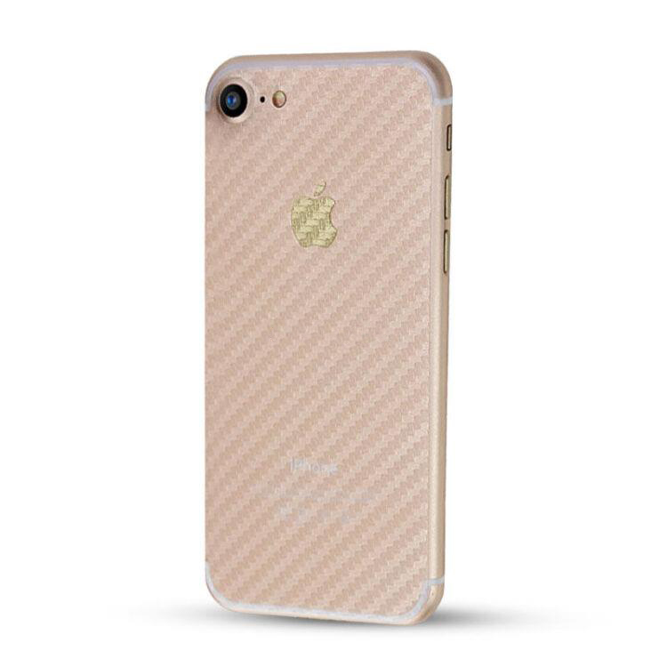 iPhone 7 / 7 Plus Back Sticker Film Transparent Carbon Fiber Skin - 2x ...