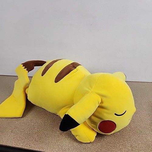 Pre-Owned Pokemon 18” Sleeping Pikachu Plush 2021 | eBay