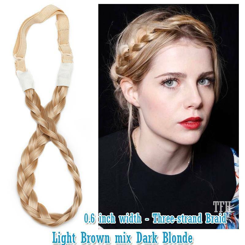 REAL Natural Hair Band Plaited Headband Braided & Elastic Band Hair ...