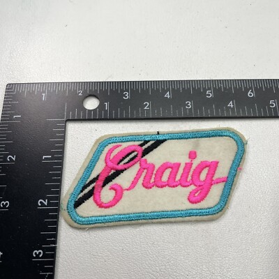 Vintage Colorful Retro CRAIG Name Badge Jacket Patch 24QQ | eBay