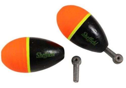 Sheffield Foam Floats W/ Weighted Peg Black/Orange 2-Pack | eBay
