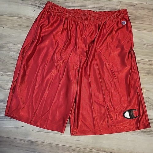 Champion Shorts Mens 2XL Red Athletic Gym Baseball Shorts Pockets NEW ...