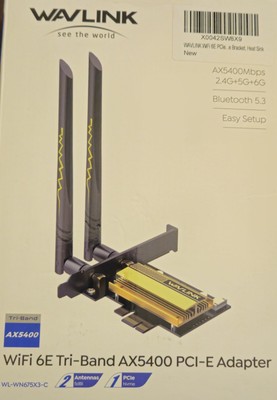 Wavlink Wifi 6E Tri-band Ax5400 Pci-e Adapter | eBay