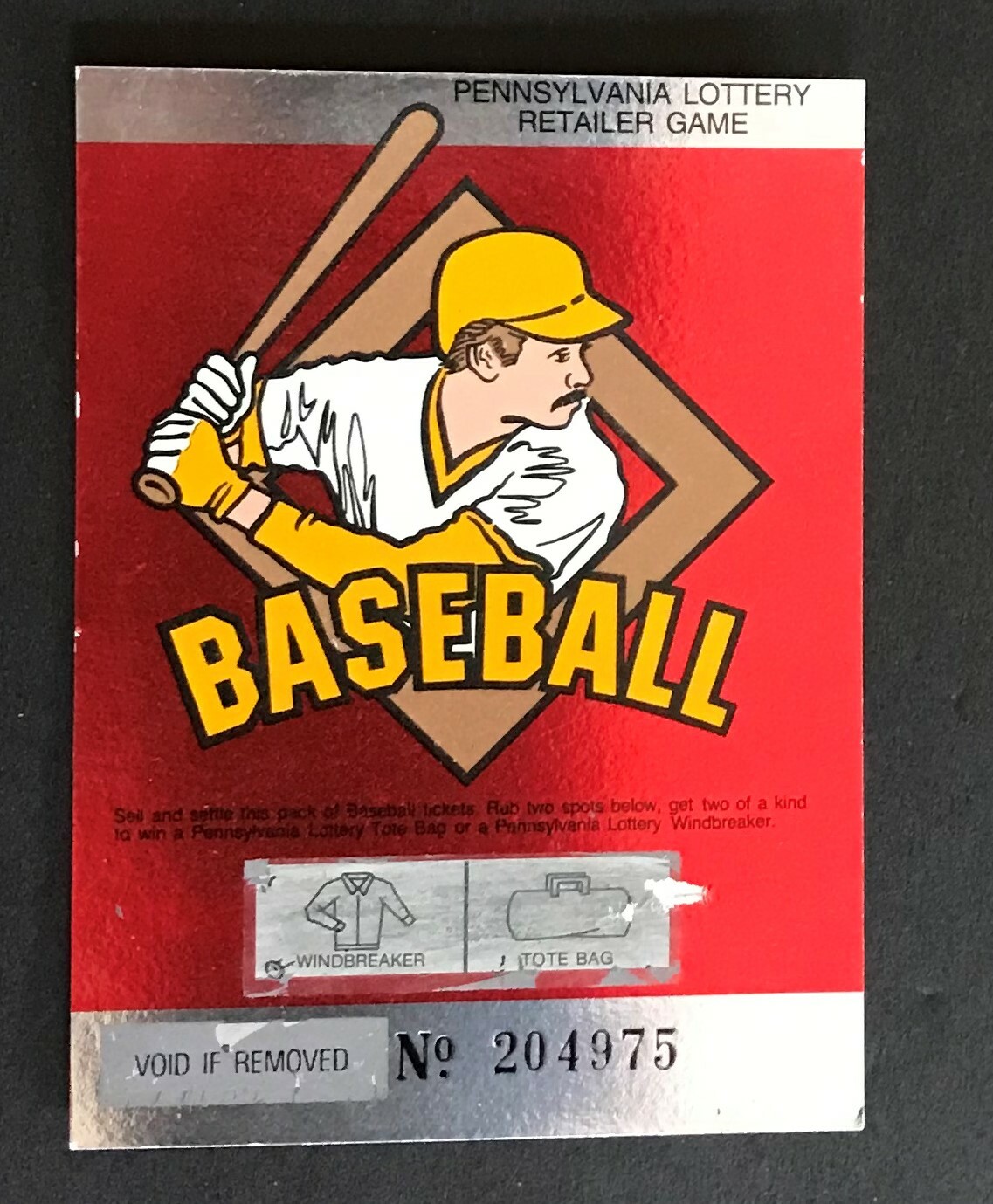 Pennsylvania Instant Lottery Agent Ticket , issued 1988 RARE | eBay