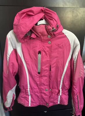 Obermeyer Women’s Insulated Ski Jacket Pink & Silver Ladies 4 | eBay