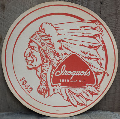 Vintage Iroquois Indian Head Ale Beer Waitress Advertising Tray Liner ...