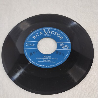 Perry Como 45 RPM Because / if You Had All the World and It’s Gold ...