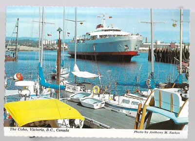 pk97142:Postcard-View of Coho Ferry Boat Inner Harbor,Victoria,British ...