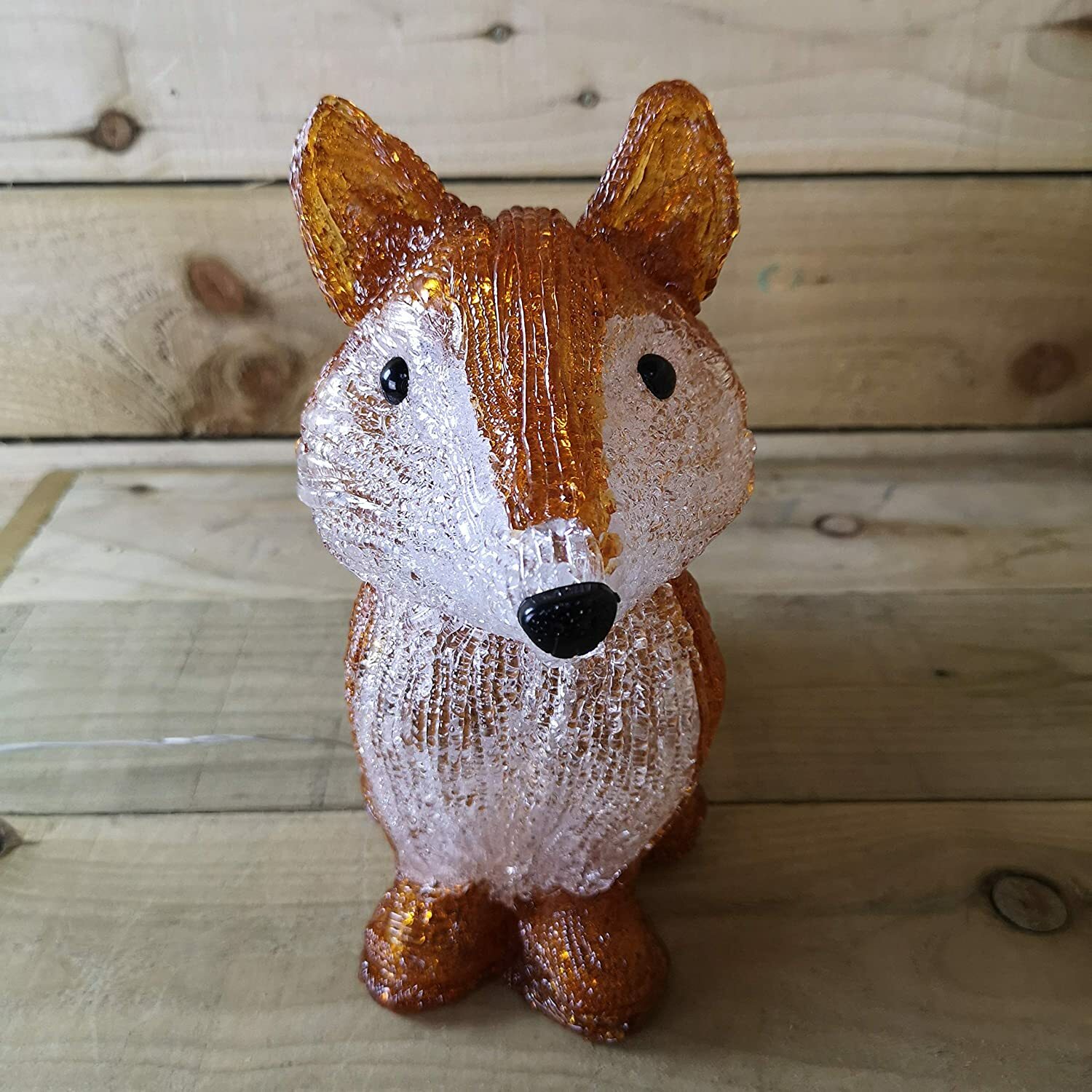 Christmas Acrylic Fox - 28cm, LED Lights, In or Outdoor Use, Beautiful ...