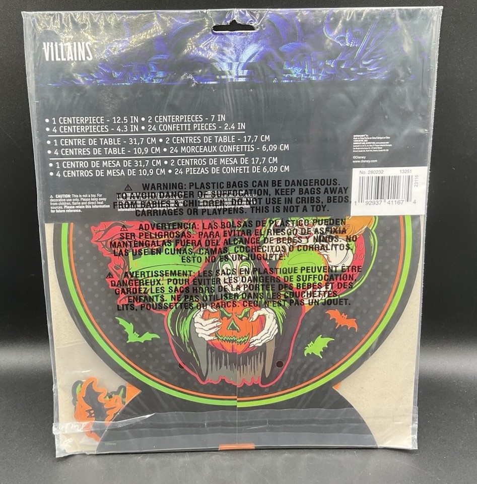 Disney Villains Halloween Haunted House Party Table Decorations Kit NIP ...