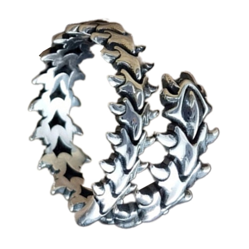 Exquisite Fish Bone Adjustable Spine Open Ring for Masquerades Party ...