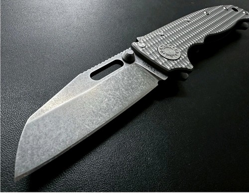Demko Knives AD20.5 / 3" CPM-3V Shark Foot, Textured Titanium | eBay